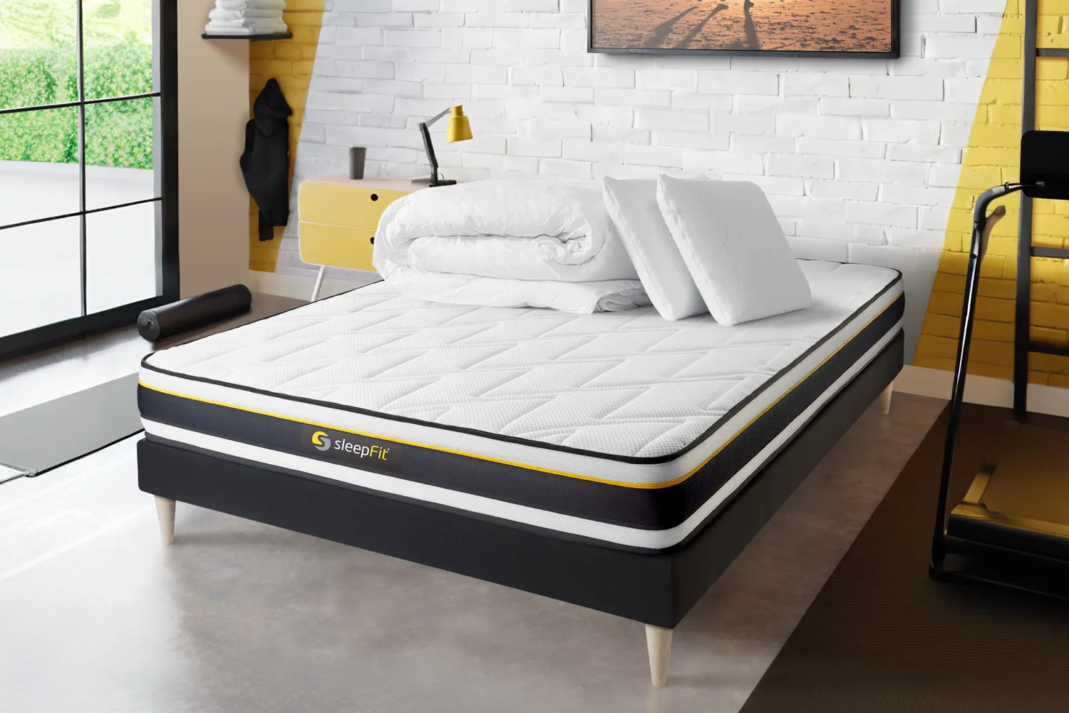 Lit Complet 160x200 Avec Sommier Et Matelas Pas Cher